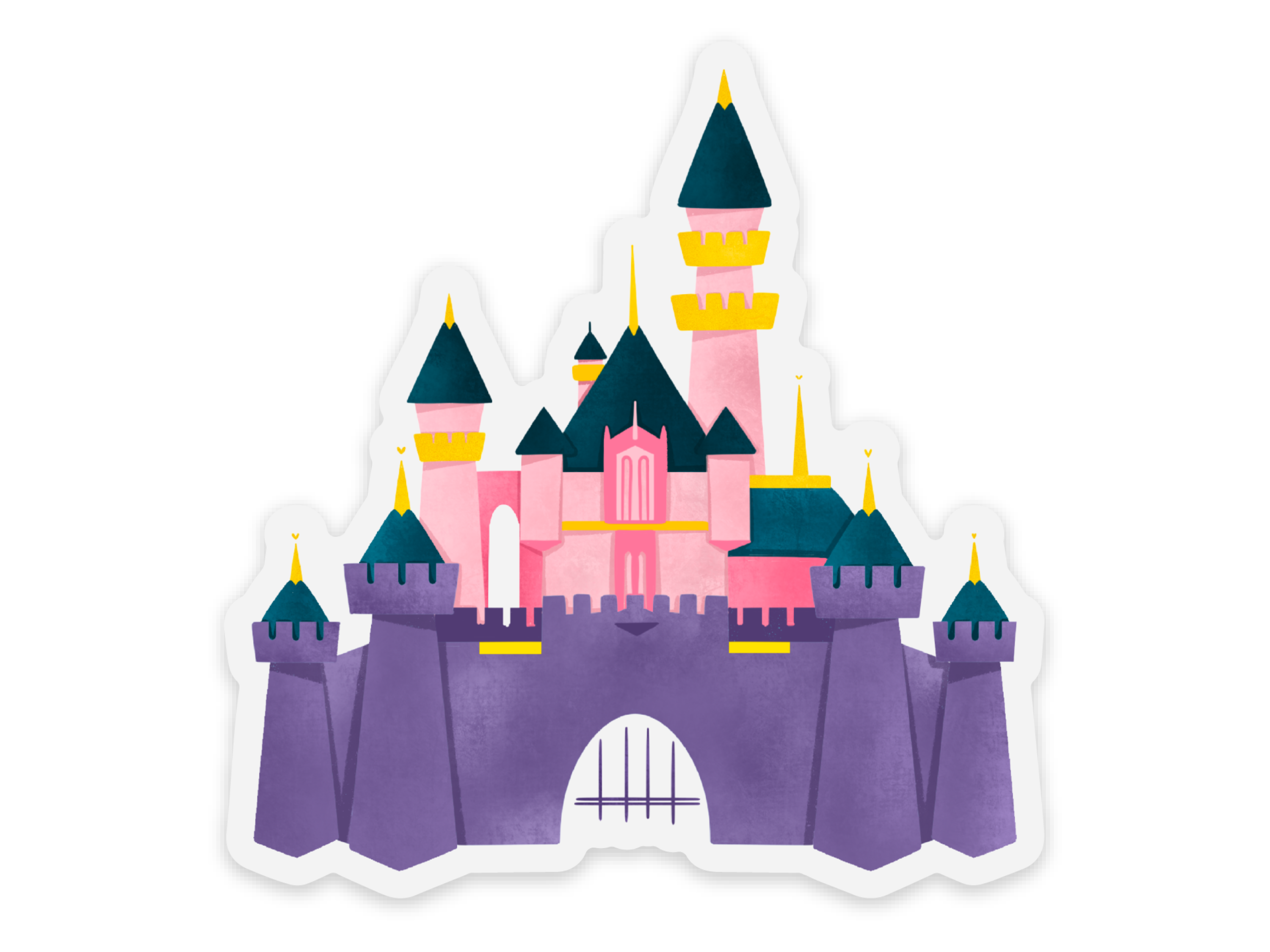 Pink and Purple Castle Sticker Inspired by Disney Parks – Magical ...